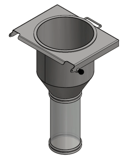Material Transfer Station - In-Floor Charge Chute w/ Flexible Glovebag