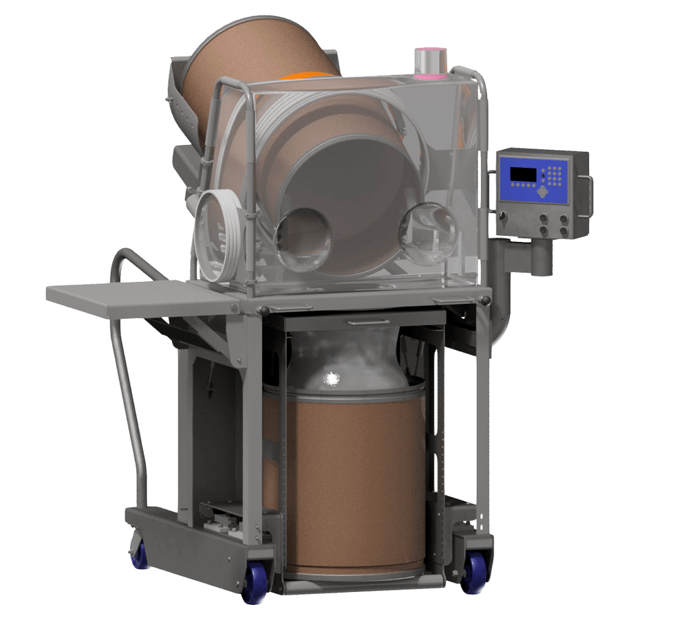 Material Transfer Station - Drum to Drum Transfer with Flexible Glovebag