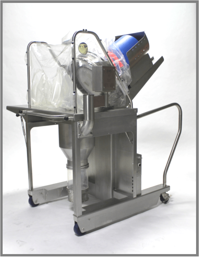 Material Transfer Station - Vacuum Conveyance Transfer w/ Rigid Isolator