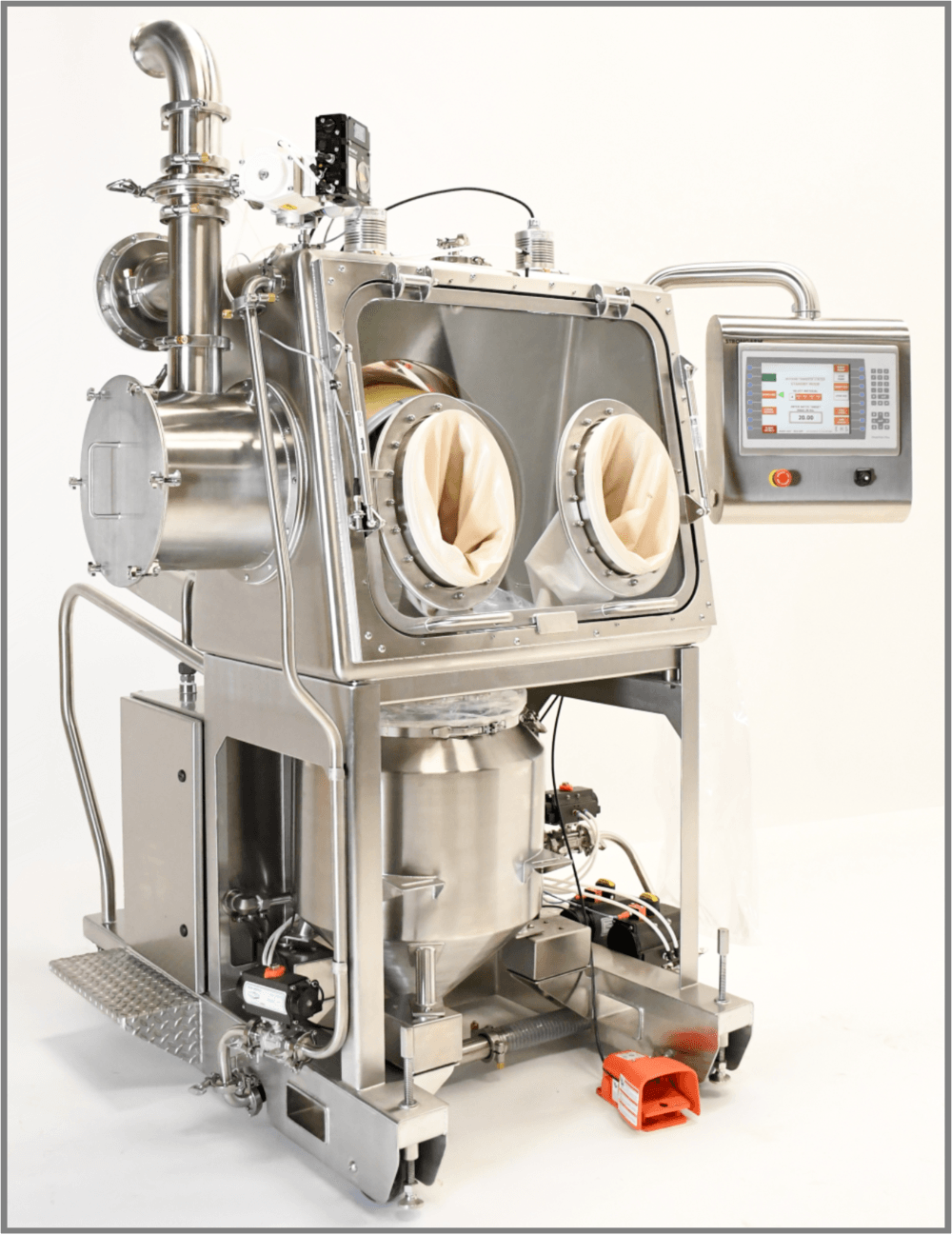 Material Transfer Station - Vacuum Conveyance Transfer w/ Rigid Isolator