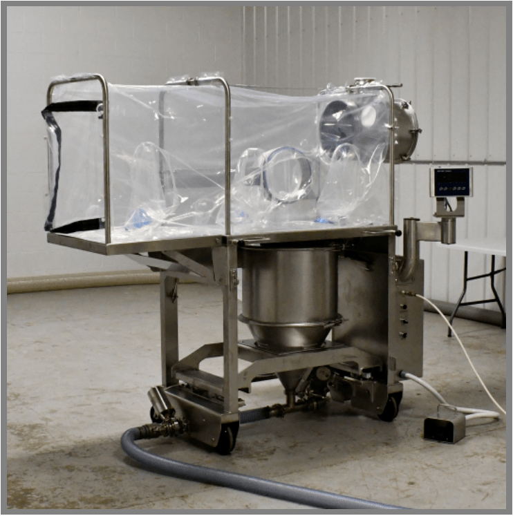 Material Transfer Station - Vacuum Conveyance Transfer w/ Rigid Isolator