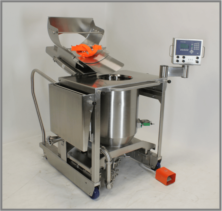 Material Transfer Station - Vacuum Conveyance Transfer w/ Rigid Isolator