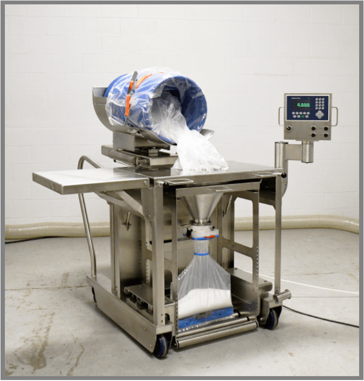 Material Transfer Station - Vacuum Conveyance Transfer w/ Rigid Isolator