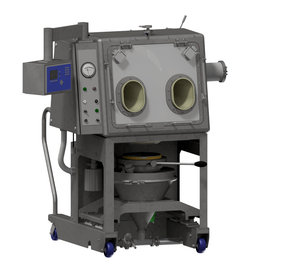 Material Transfer Station - Vacuum Conveyance Transfer w/ Rigid Isolator