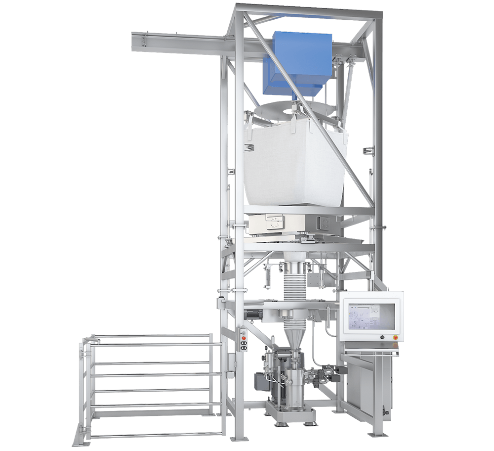Bulk Bag Unloading Station:Vibrating Hopper and Spout Clamp with Powder ...