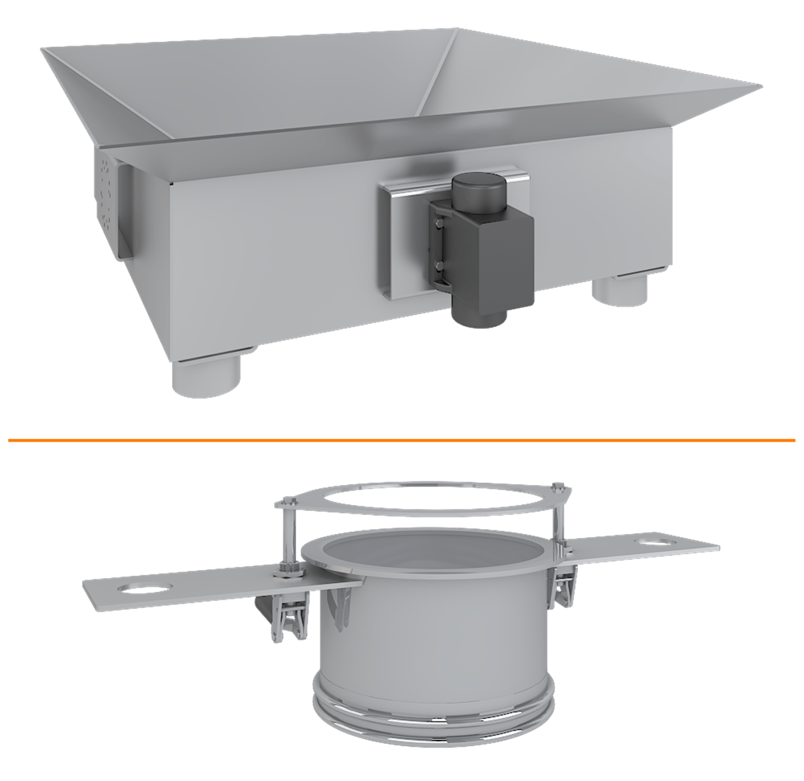 Bulk Bag Unloading Station:Vibrating Hopper and Spout Clamp with Powder ...