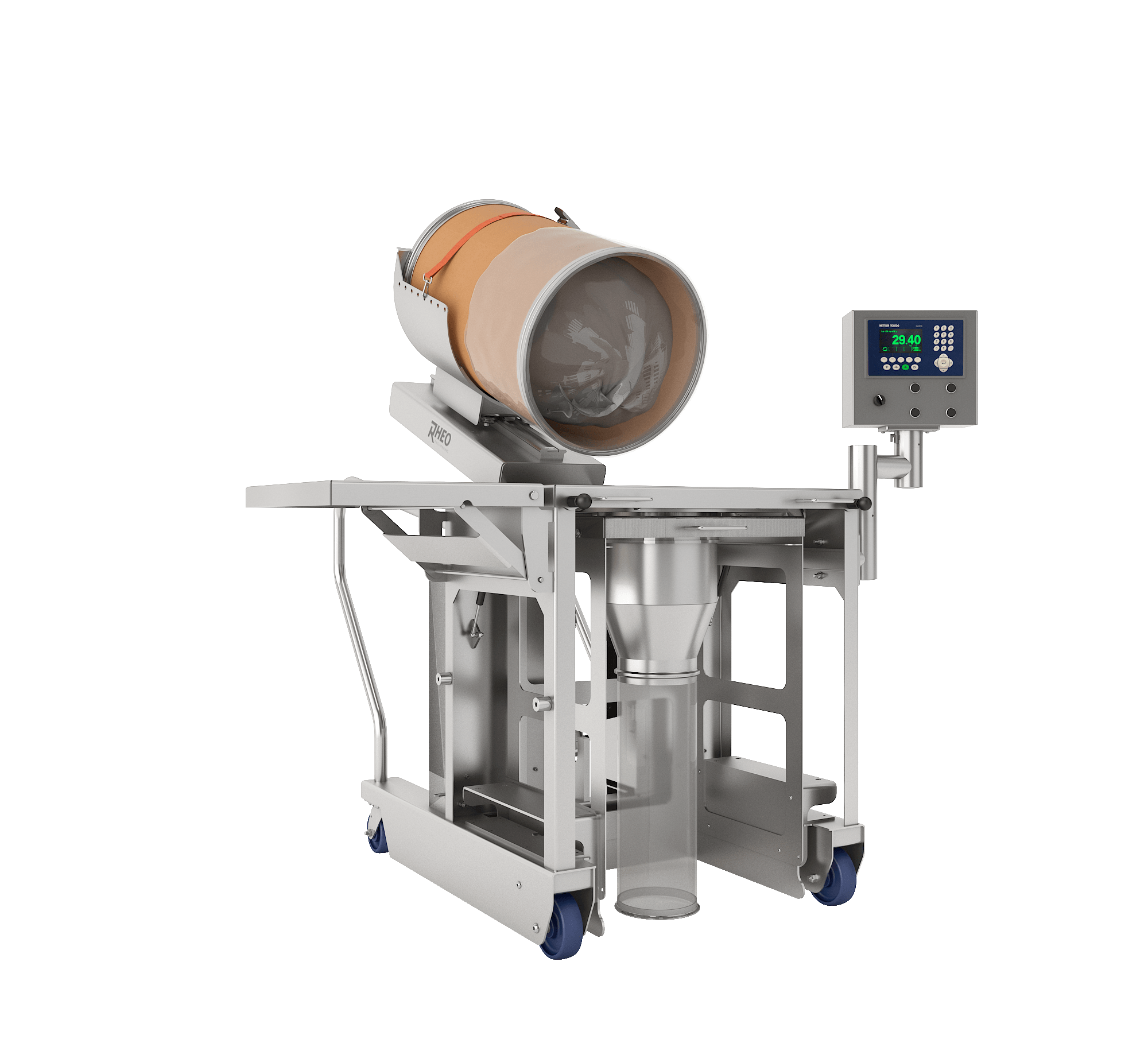 Material Transfer Station - In-Floor Charge Chute w/ Open Containment